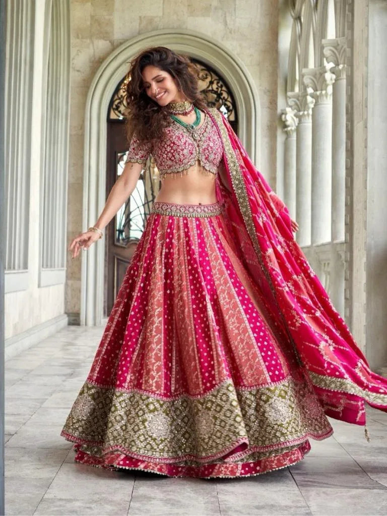Rani Pink Bridal Lehenga Set – MishUUU